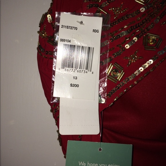Dresses | Red And Gold Sequin Gown | Poshmark